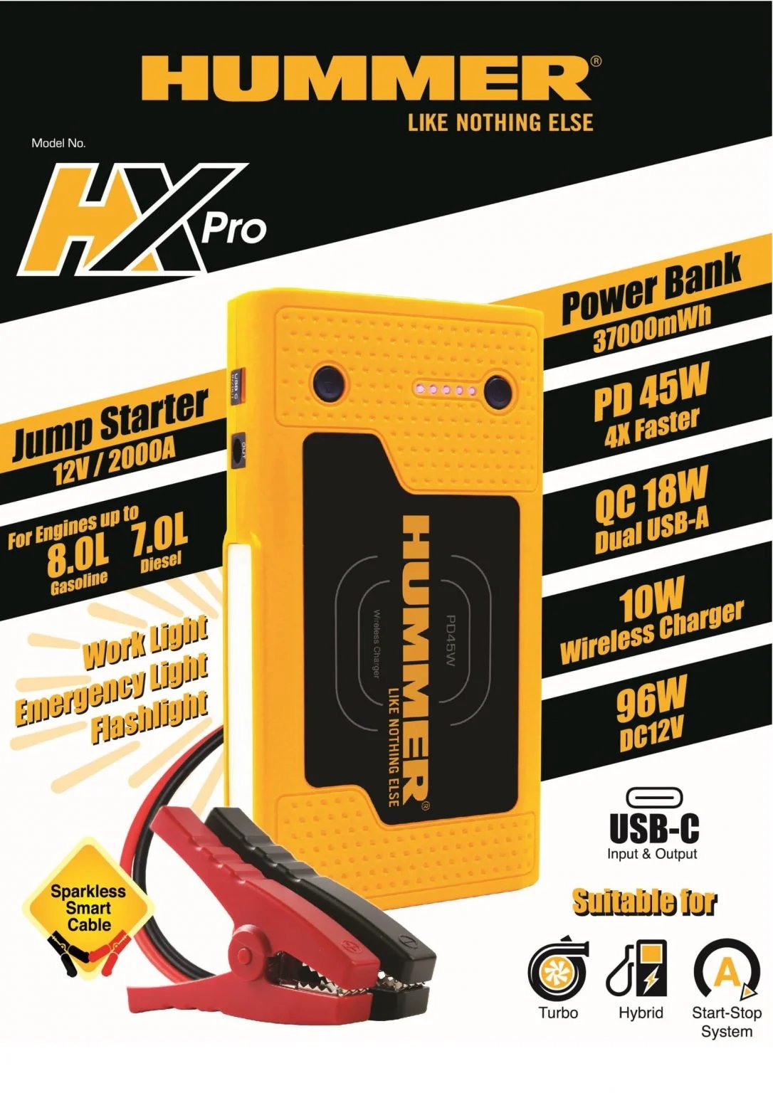 Hummer Jump Starter - Powerful Multifunctional Car Jump Starter by APE ...